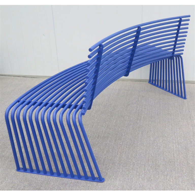 Stylish Curved Steel Bench for Public Spaces