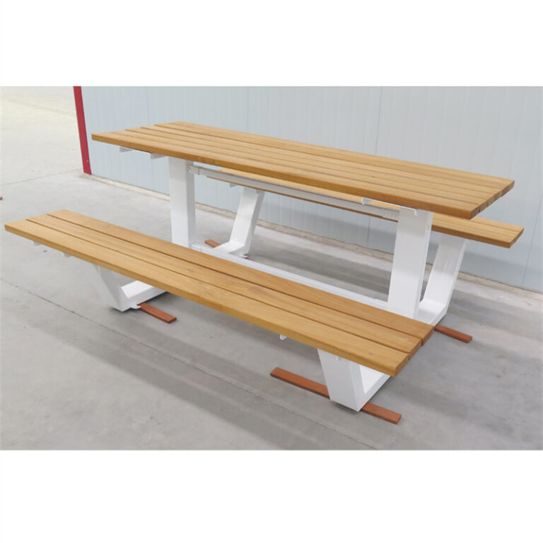Durable Park Picnic Table – Wood & Metal for Outdoor Spaces