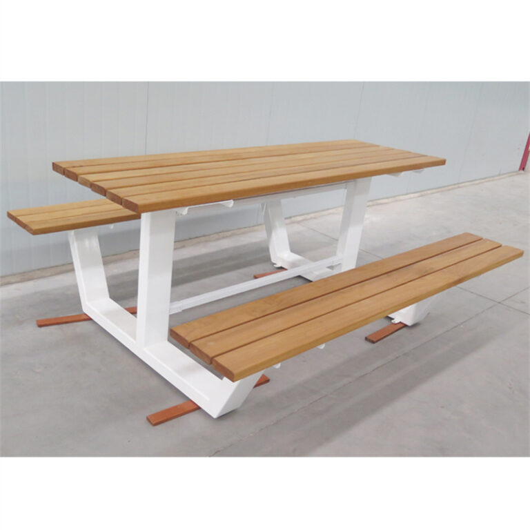 Durable Park Picnic Table – Wood & Metal for Outdoor Spaces